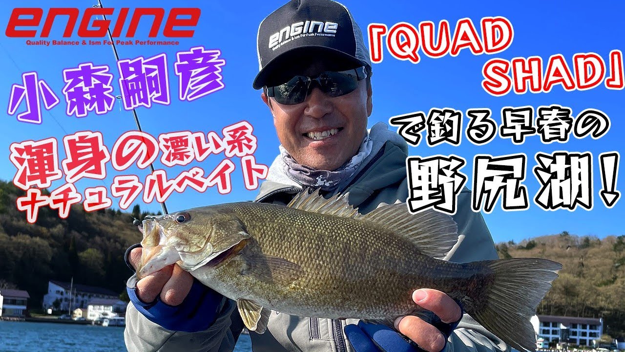 【QUAD SHAD解説動画】 解禁直後のハイランドレイク「野尻湖」で挑むクアッドシャッド スモールマウスバス攻略！！ | ENGINE